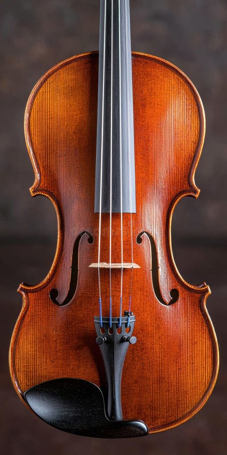Detailed View of a Classic Violin Stock Illustration - Illustration of ...