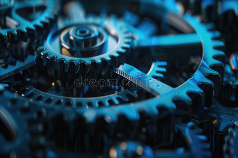 A Detailed View of Clockwork Mechanisms, Ideal for Use in Illustrations ...