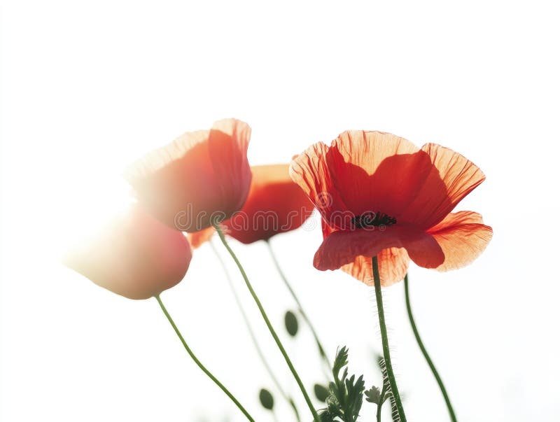 A Detailed View of a Cluster of Bright Red Flowers Stock Image - Image ...