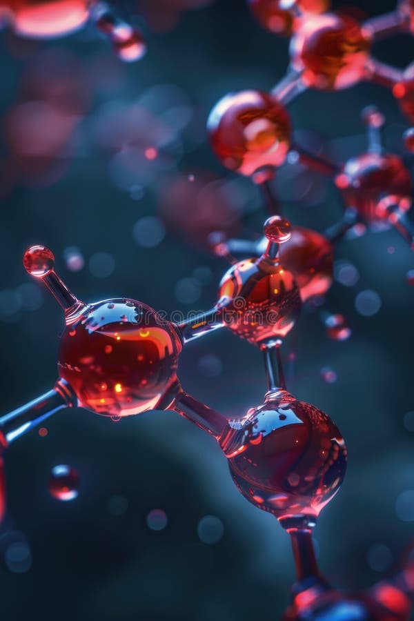 Detailed View of a Cluster of Red Spheres, Suitable for Various Design ...