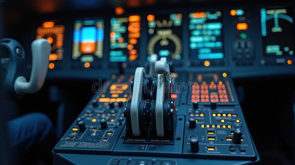 Cockpit Throttle Control Panel Stock Illustrations – 215 Cockpit ...