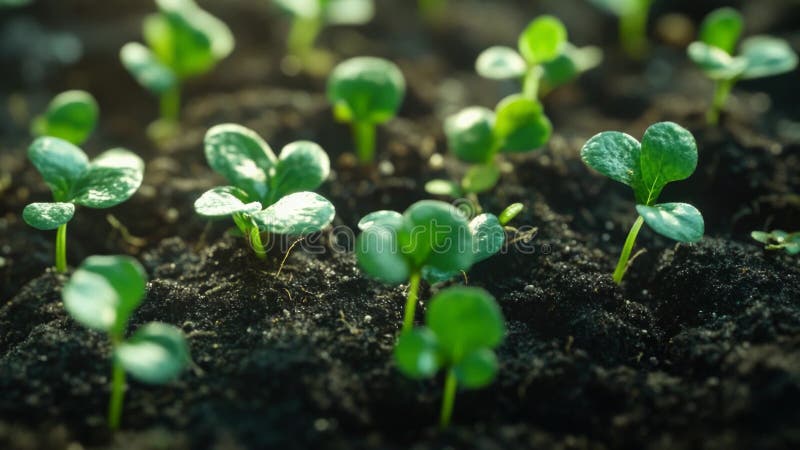 A Detailed View of a Collection of Small Plants Stock Video - Video of ...