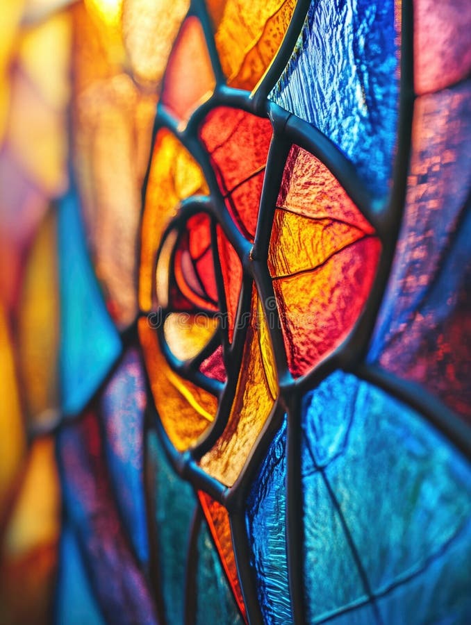 Stained Glass Window Close-Up Stock Photo - Image of stained, glass ...