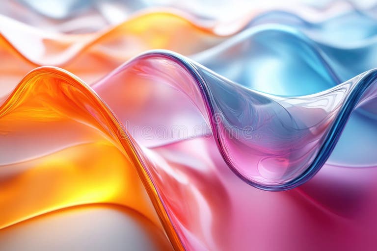 A Detailed View of a Colorful Wave Pattern in a Liquid Substance Stock ...