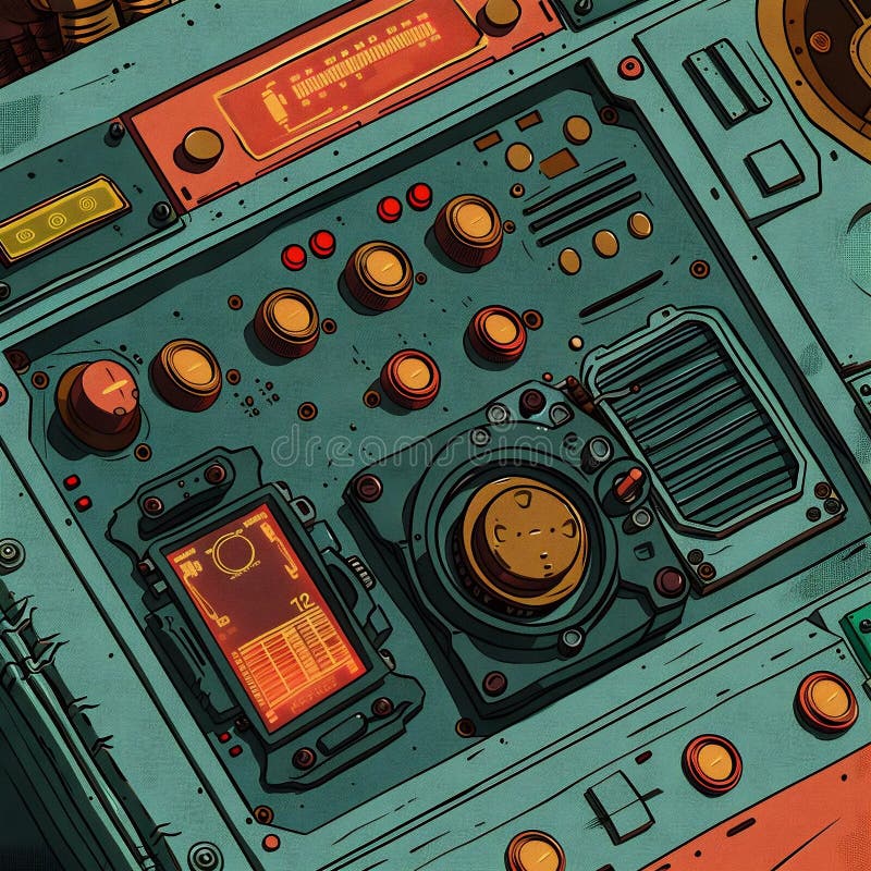 A Complex Control Panel, Densely Packed with Buttons, Switches, and ...