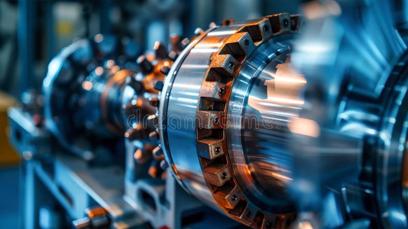 Detailed View of a Complex Machine with Numerous Gears and Industrial ...