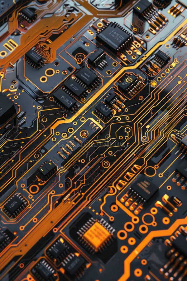 Detailed View of a Computer Circuit Board. Great for Technology ...