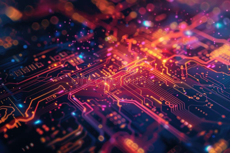 Detailed View of a Computer Circuit Board. Great for Technology ...