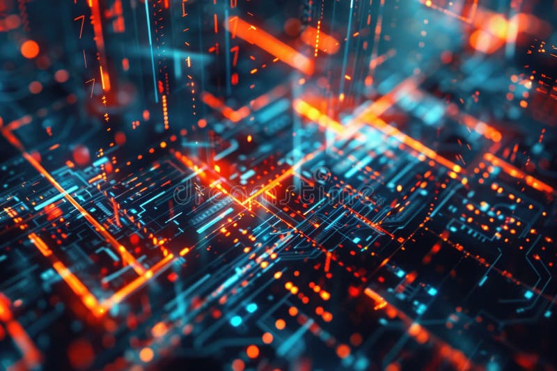 Detailed View of a Computer Circuit Board. Ideal for Technology ...
