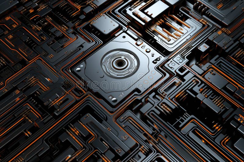 A Detailed View of a Computer Circuit Board Up Close, Revealing ...