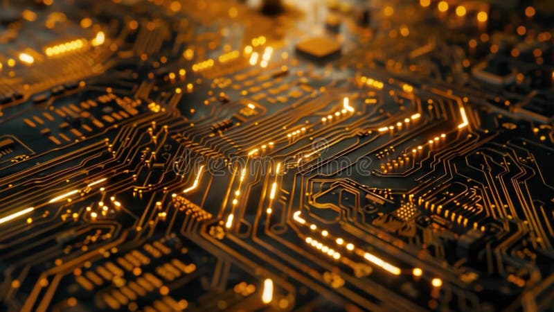 A Detailed View of a Computer Circuit Board with Various Components and ...