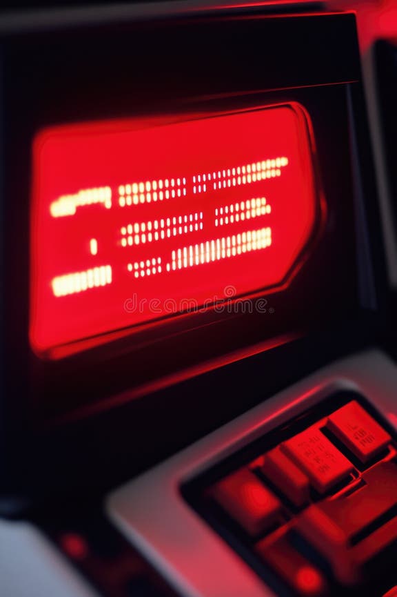 A Detailed View of a Computer Keyboard with a Red Light Indicator Stock ...