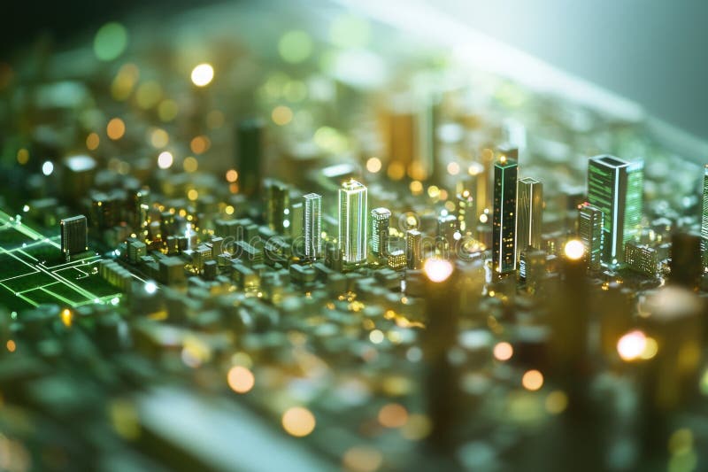 A Detailed View of a Computer Motherboard Components Stock Image ...