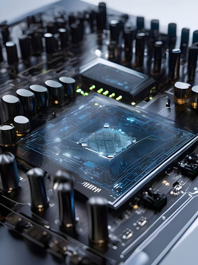 Close-Up of Computer Motherboard with Multiple Screws Created with ...