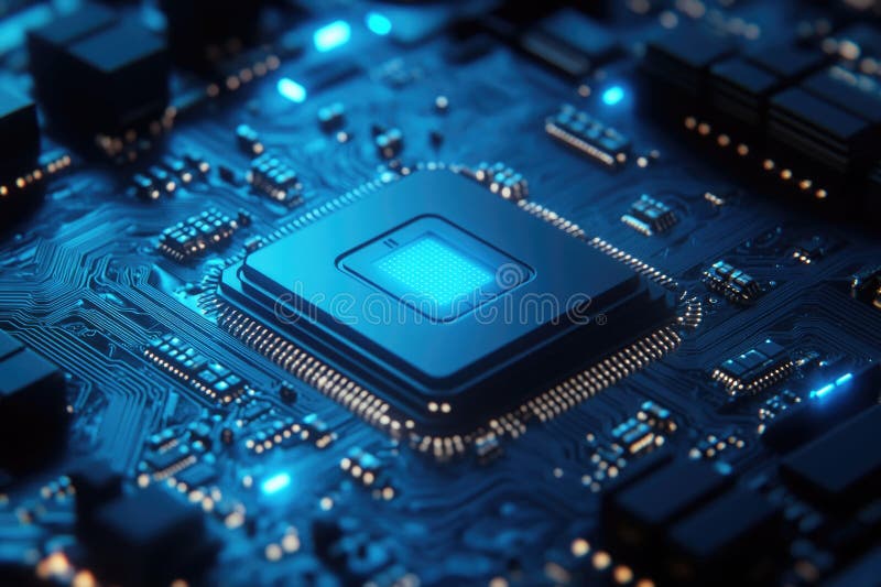 A Detailed View of a Computer Motherboard S Components and Circuitry ...