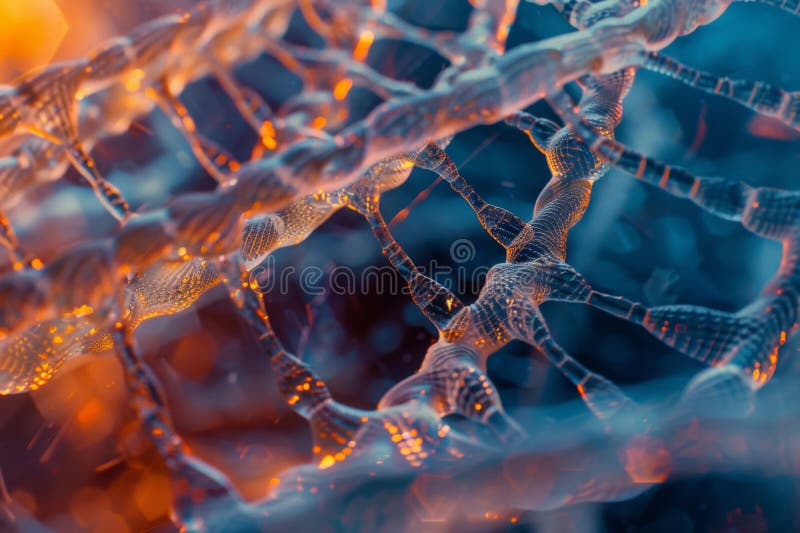 A Detailed View of a Computergenerated Cell Image Stock Photo - Image ...