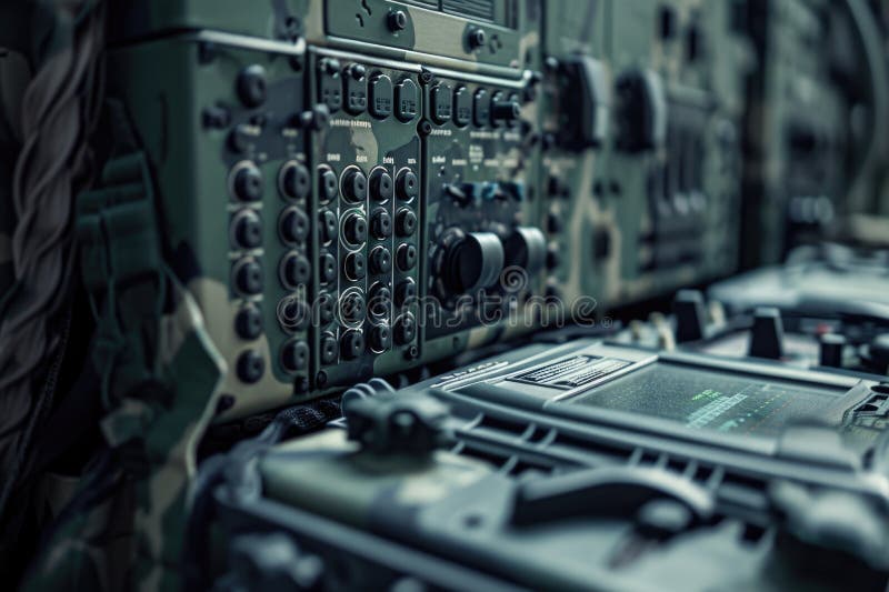 A Detailed View of a Control Panel in a Plane. Suitable for Aviation ...