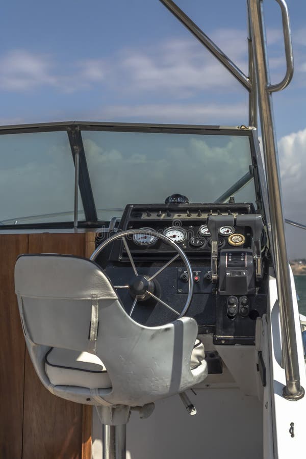 Detailed View of Control Panel on Private Boat Stock Image - Image of ...