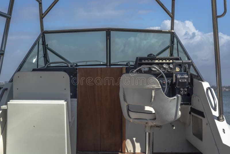 Detailed View of Control Panel on Private Boat Stock Image - Image of ...