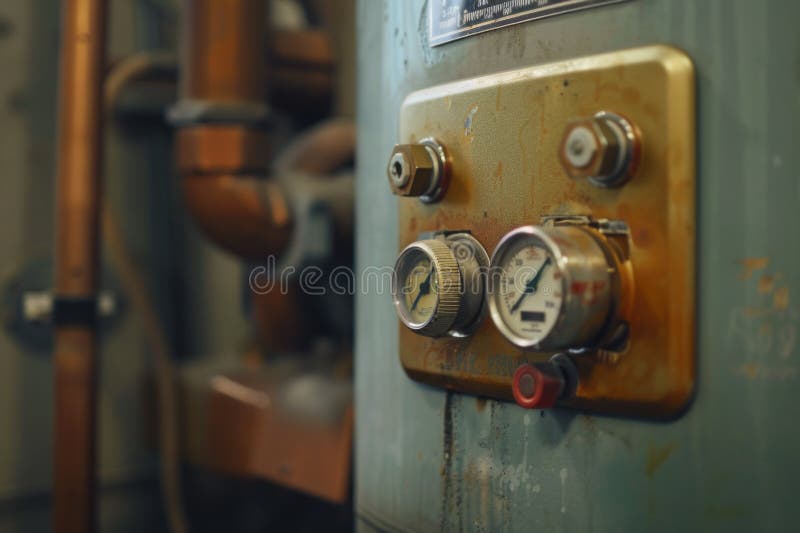 A Detailed View of a Control Panel S Gauges, Perfect for Illustrating ...