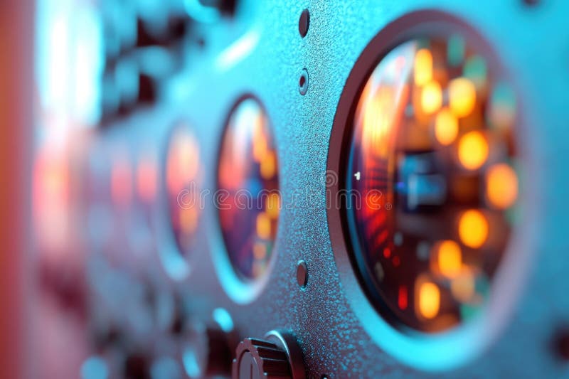 Detailed View Control Panel Various Lights Buttons Stock Photos - Free ...