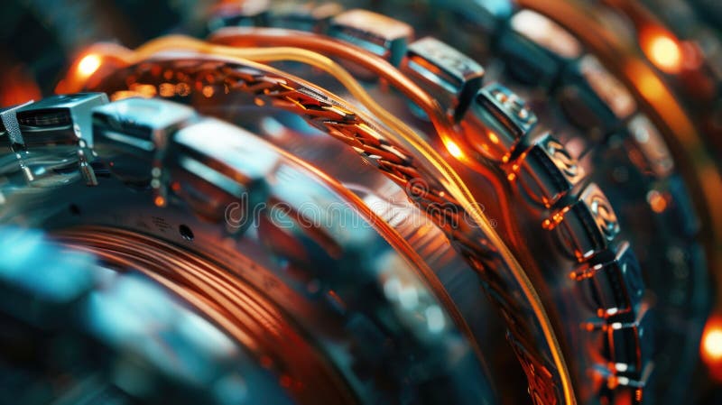 Detailed View of Copper Wires, Ideal for Technology Concepts Stock ...