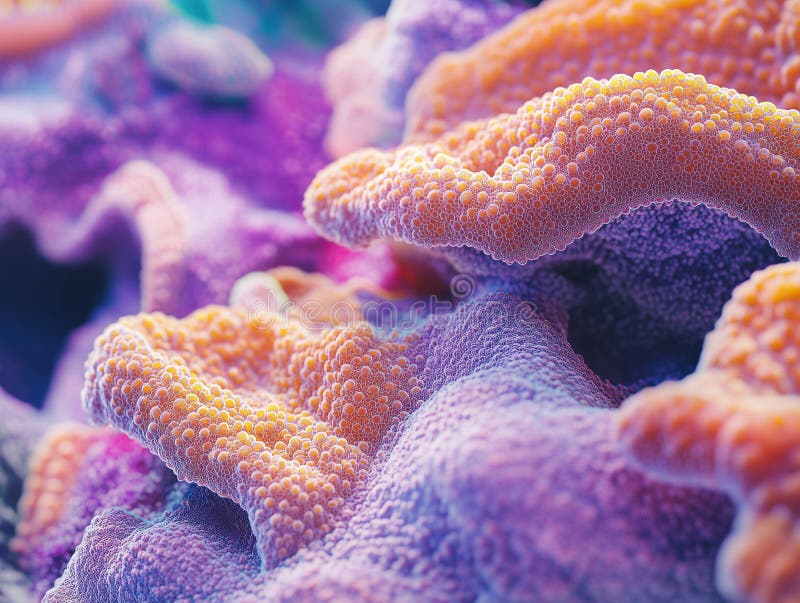 Detailed View of a Coral Reef with Its Complex Structures and Textures ...