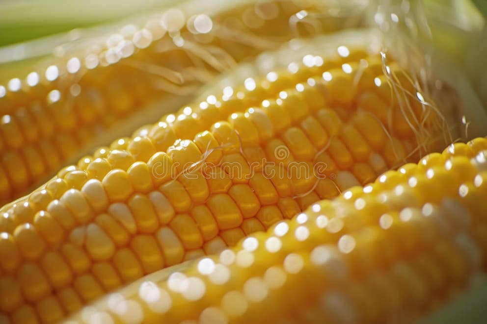 A Detailed View of a Corn on the Cob. Perfect for Food-related Projects ...