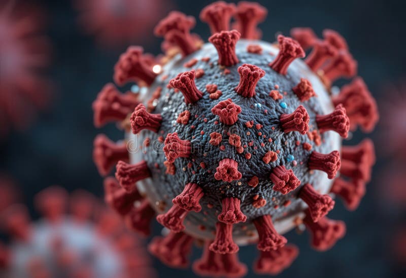 Detailed View of a Coronavirus Structure Under High Magnification ...