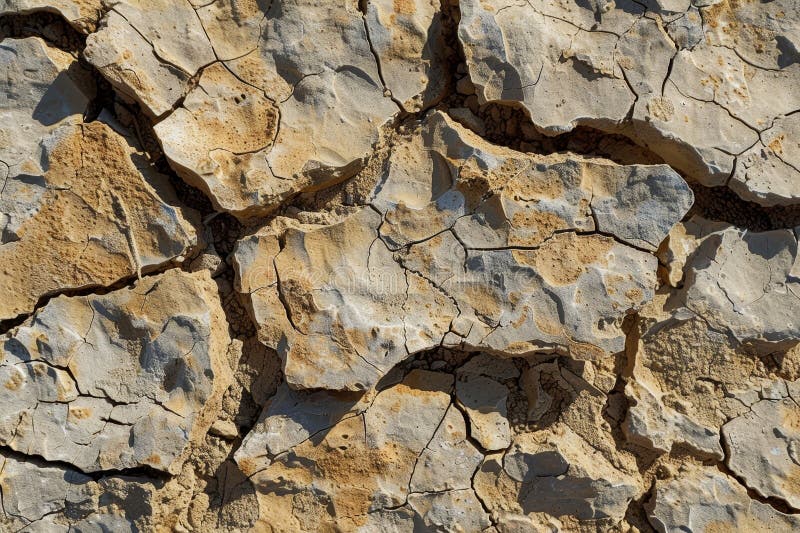 A Detailed View of a Crack in a Rock, Showcasing Its Texture and ...