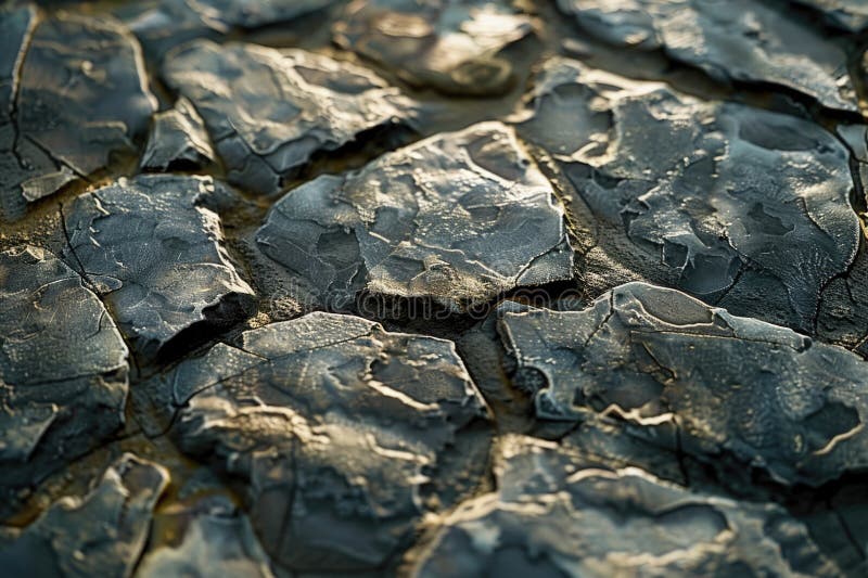 Detailed View Cracked Rock Surface Ideal Geological Abstract ...