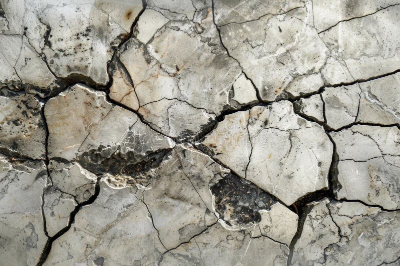 Detailed View of a Cracked and Weathered Surface Showcasing Various ...
