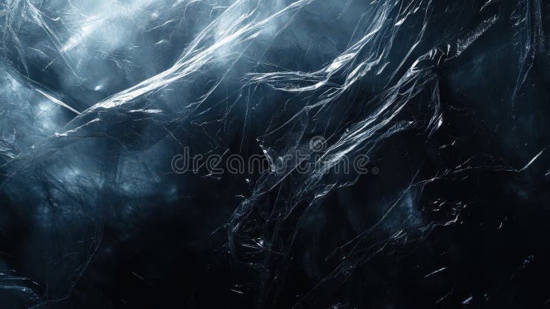Crumpled Dark Plastic Texture Showcasing Intricate Patterns and ...