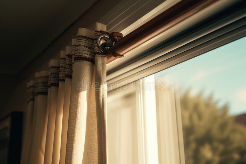 A Detailed View of a Curtain on a Window, Suitable for Interior Design ...
