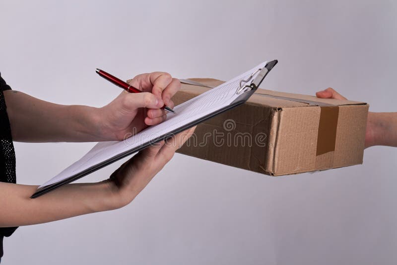 Delivery: Note for Failed Delivery Attempt Stock Photo - Image of pink ...