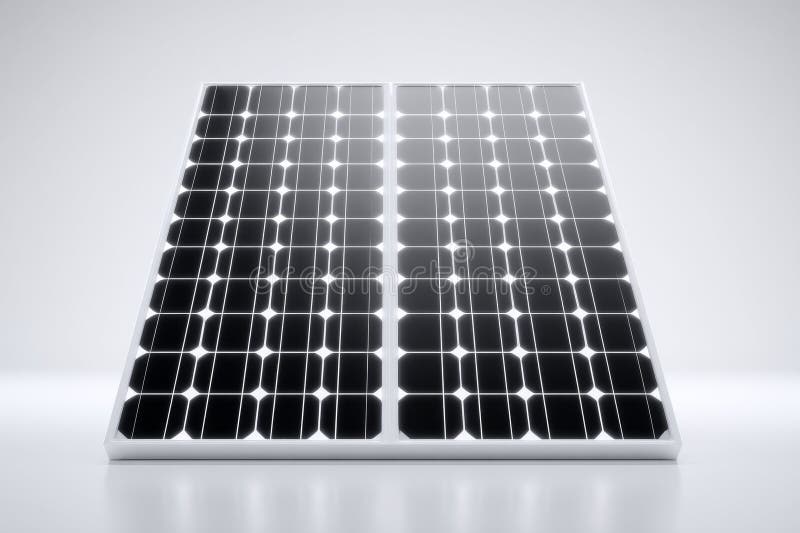 Detailed View of Dark Cells and Metallic Frame in a Close-up of a Solar ...