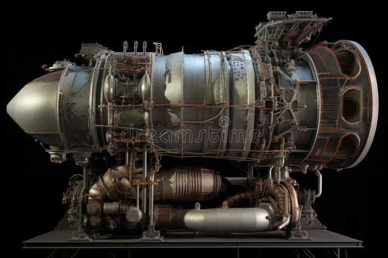 Detailed View of a Disassembled Rocket Engine Stock Photo - Image of ...