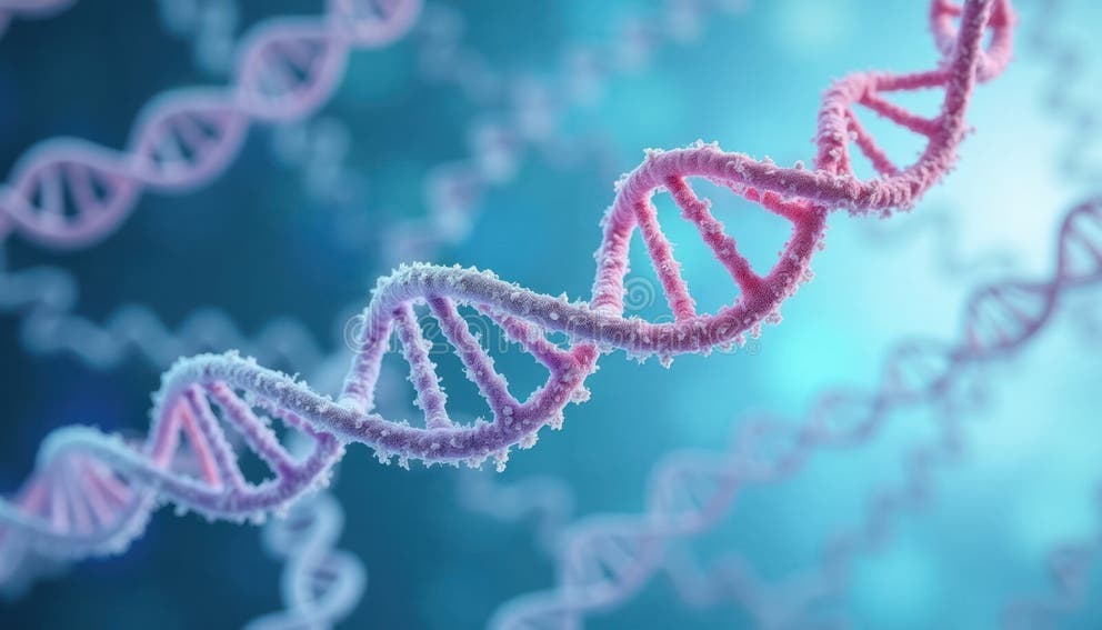 Detailed View of DNA Structure Complex Genetic Mapping, Disease ...