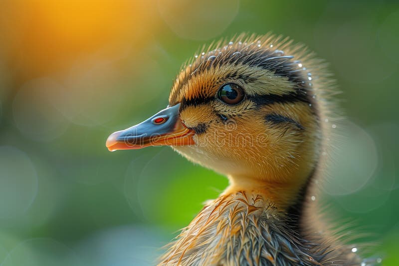Detailed View of a Duck in Focus, with a Blurred Background Stock Image ...