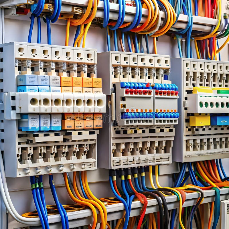 A Detailed View of Electrical Wiring Featuring Labeled Components ...