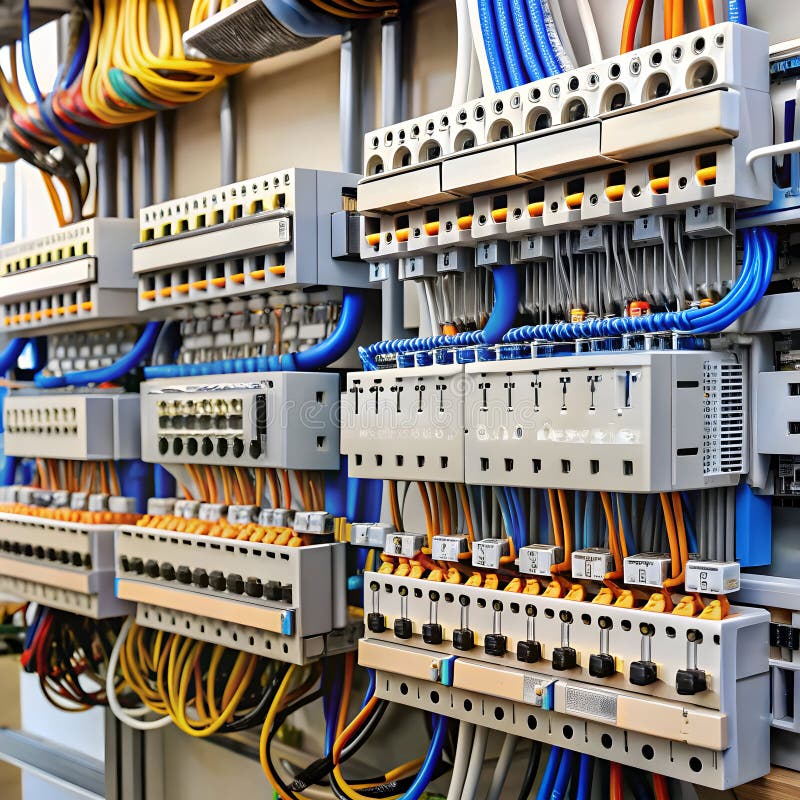 A Detailed View of Electrical Wiring Featuring Labeled Components ...