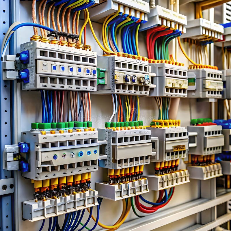 A Detailed View of Electrical Wiring Featuring Labeled Components ...