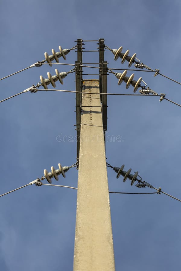 Detailed View Of An Electricity Post Stock Image - Image of call ...