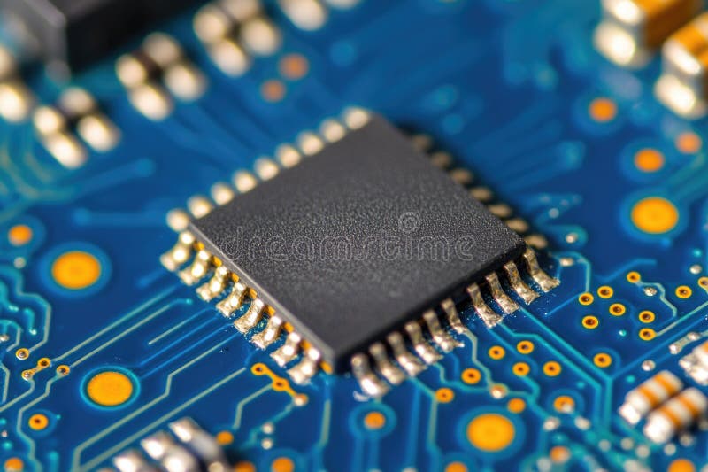 Detailed View Electronic Circuit Board's Components Wiring Stock Photos ...