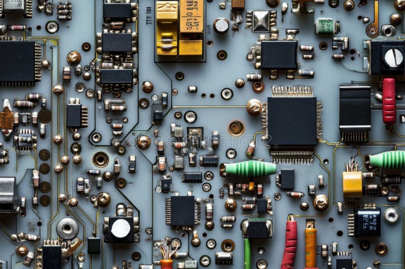 Microchips Arranged Circuit Board Showcasing Integrated Electronic Stock Photos - Free & Royalty ...