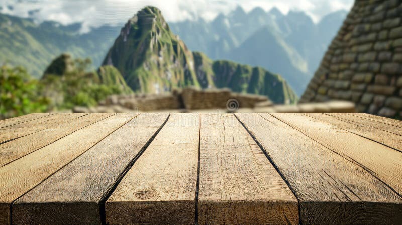 A Detailed View of an Empty Wooden Table with a Rustic Feel, Featuring ...