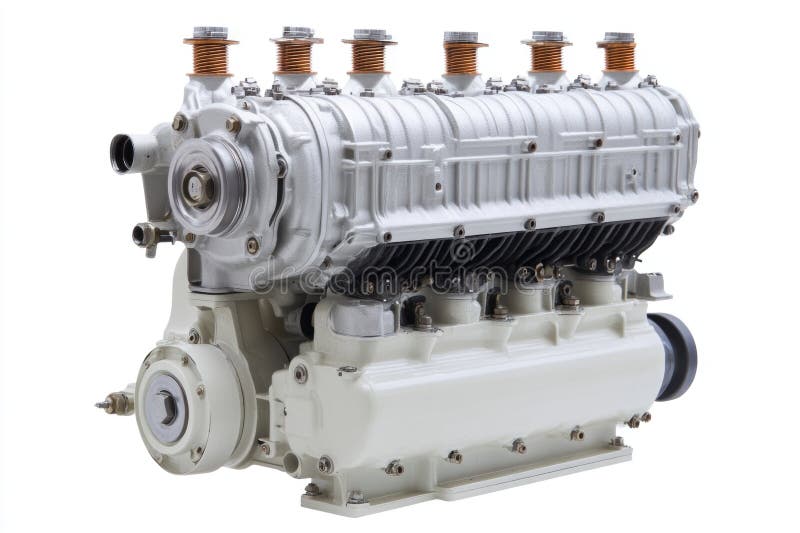 A Detailed View of an Engine on a White Background, Suitable for ...