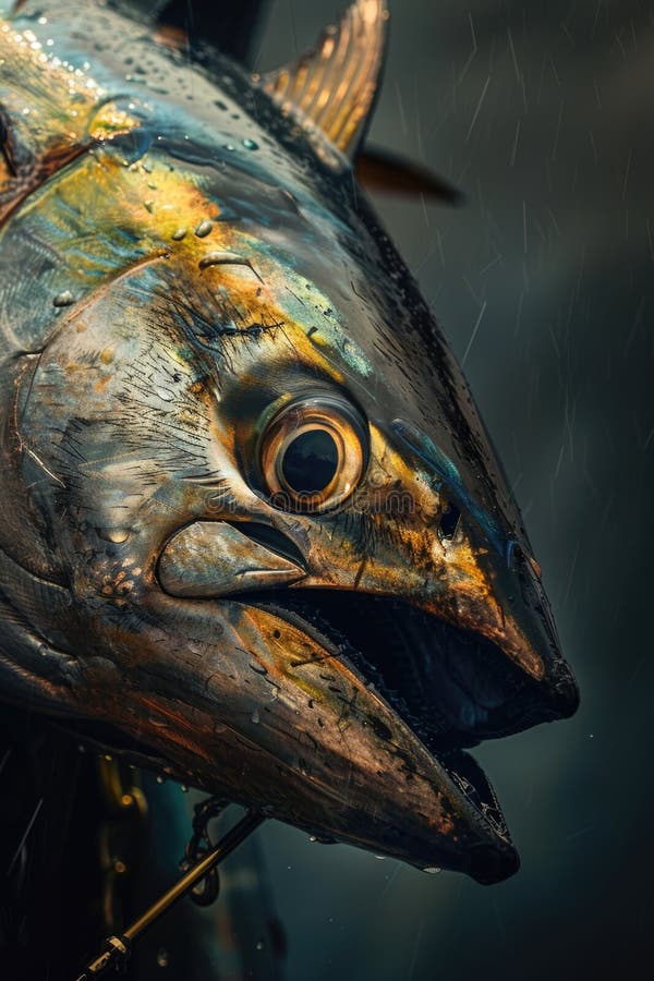 A Detailed View of a Fish on a Chain Stock Image - Image of accessory ...