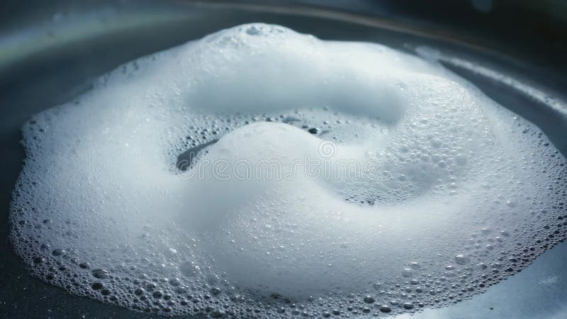 Close-Up of Foamy Soap Bubbles in Water for Hygiene and Cleaning ...