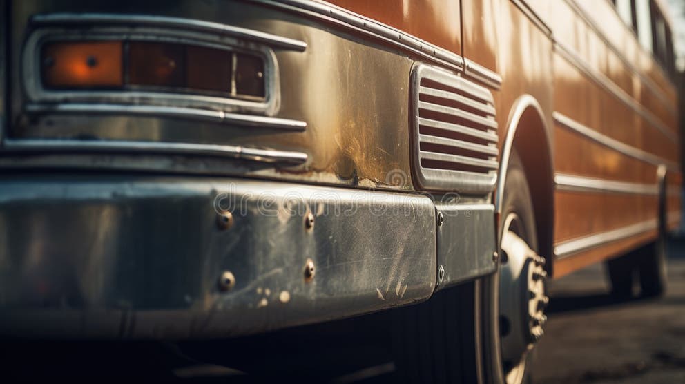 A Detailed View of the Front of a Bus. Suitable for Transportation ...